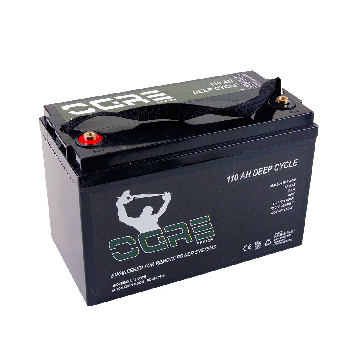 OGRE Battery AGM Sealed Lead Acid 12V 110AH | L-GATES AUTOMATIC ACCESS ...